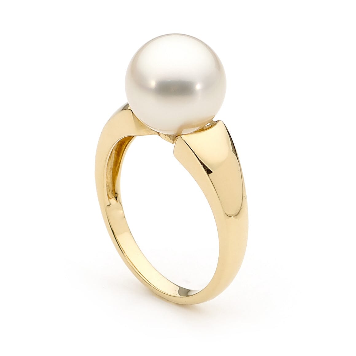 Large Freshwater Pearl Ring in 9ct Yellow Gold | Ikecho Australia